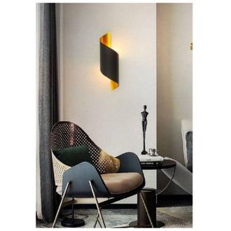 Trade Shop Trade Shop - anwendung von parete led attacco G9 doppia luce lampada design modern spirale E53 - Schwarz