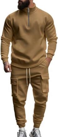 Baymate 2 Pièces Survêtement pour Homme Sweat Longues en Polaire Tenue de Fitness Pantalon de Jogging Confortable et Doux Tenue de Sport dhiver Chaude