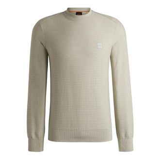 HUGO BOSS Rundhals-Strickpullover - - Knitwear - Herren - Beige - S