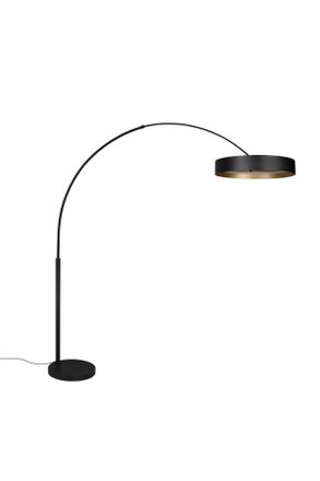 Musterring Led-Stehleuchte Musterring, Schwarz, Gold, Metall, 200 cm, Farben fixierbar, Fu&szlig;schalter, Farbtemperaturwechsler, Lampen & Leuchten, Innenbeleuchtung,