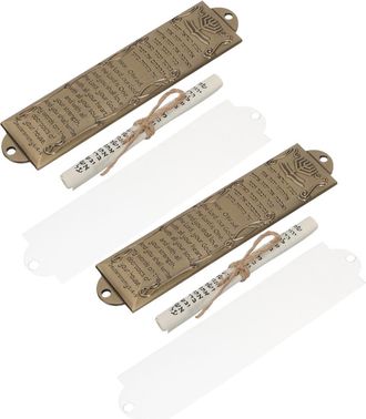 Cabilock OSALADI 2 St&uuml;ck J&uuml;dische Schriftrollen Halterung mit Schriftrolle 132mm Vintage Plakette im Antik Look Kompakte Wohndekoration f&uuml;r T&uuml;ren Religi&ouml;ses Or