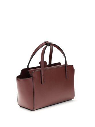 Hidesins Womens Shoulder Bag Flap S Wine Calf Leather