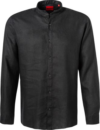 HUGO BOSS Herren Hemd schwarz Slim Fit