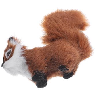 BESPORTBLE DIKACA Pl&uuml;sch Eichh&ouml;rnchen Figur Klein Realistische Desktop Dekoration Weihnachtsanh&auml;nger Niedliches Stofftier Ornament f&uuml;r Fenster und Mikro-Landscha