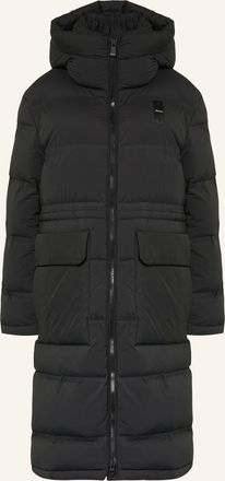 Blauer Daunenmantel Auck schwarz