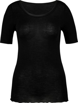 CALIDA True Confidence T-Shirt Damen, aus Wolle-Seide, Feinripp, temperaturausgleichend und geruchsneutralisierend