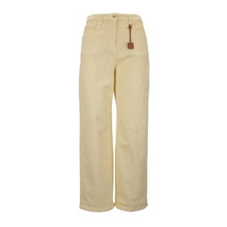 Elisabetta Franchi Wide Hosen - - Trousers - Damen - Gelb - W28