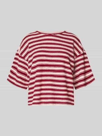 Moss Copenhagen Oversized T-Shirt mit Strukturmuster Modell Cessalia
