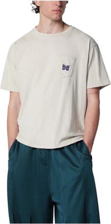 Needles Homme, Tops, Beige, Taille: XL S/S Pocket Tee