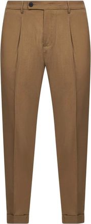 D4.0 Homme, Pantalons, Brun, Taille: M Slim-fit Pantalons