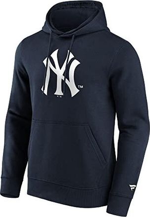 Fanatics Sweat à capuche MLB Mid Essentials Crest Graphic pour homme Couleur : bleu foncé (Yankees) 1311M ; Taille : S, Bleu foncé (Yankees) 1311 m, S