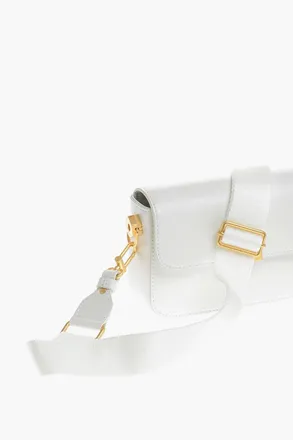 Off-white Leather Shoulder Bag PLAIN BINDER With Gold Details Off-White