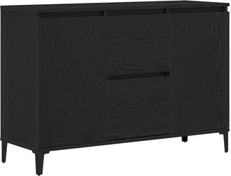 vidaXL Buffet avec tiroir Noir 104 x 35 x 70 cm Bois dingénierie Vidaxl