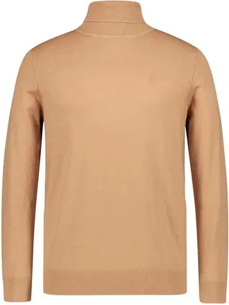 Bugatti Herren Rollkragenpullover beige unifarben