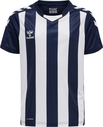 Hummel hmlCORE XK Striped Jersey S/S Kids, Marine/White, 176