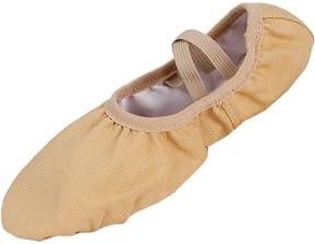 Generic Chaussures de ballet d&eacute;contract&eacute;es et confortables avec semelle fendue - Couleur unie - Pliable - Pour la danse, le yoga, la gymnastique, marron, 38.5