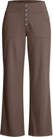 Generic Pantalon de sport pour femme - Jambes larges - Taille &eacute;lastique - Pantalon de jogging tendance - Pantalon basique d&eacute;contract&eacute; pour le pantalon large, 