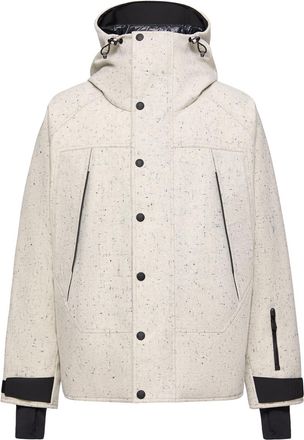 Moncler Moncler Veste De Ski En Laine Technique &Agrave; Capuche Marnaz, Homme, Blanc, Taille: 3