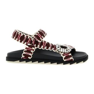 Roger Vivier Femme, Chaussures, Rose, Taille: 39 EU Sandales Slidy Viv Trek