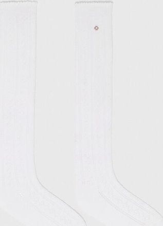 Maje Chaussettes Pointelles Hautes - Blanc - Maje