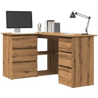 vidaXL Vidaxl - Eckschreibtisch Artisan-Eiche 145x100x76 cm Holzwerkstoff 175872