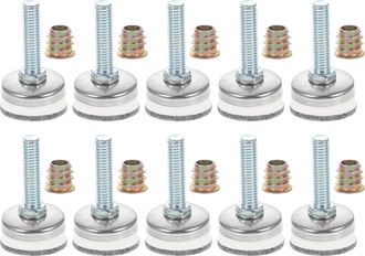 DOITOOL ORFOFE 10 S&auml;tze Verstellbare M&ouml;belf&uuml;&szlig;e Basis Schwere Verstellbare M&ouml;bel-nivellierf&uuml;&szlig;e mit Gewinde H&ouml;henverstellbare Stellf&uuml;&szlig;e f&uuml;r Schr&auml;nke Tische Komm