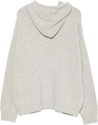 Maison Margiela Wool-Blend Hooded Sweatshirt - Grey