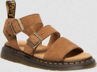 Dr. Martens Gryphon Tumbled Nubuck Sandalen in Braun, Größe: 36