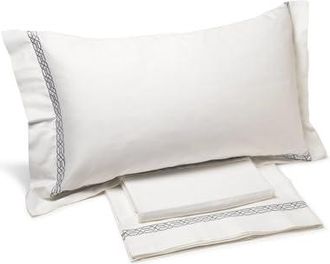 Caleffi Bettwäsche-Set Luxor Einfarbig Doppelbett Grau