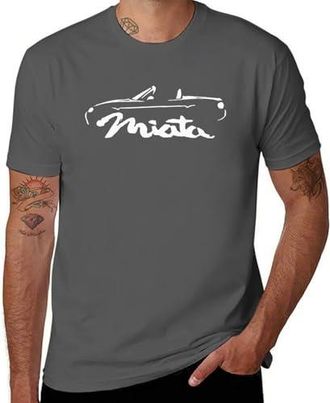 Generic Mi.a.t.a MX5 Classic Sports Car Outline Design T-shirt pour homme, Style gris fonc&eacute;, 3XL
