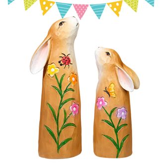 Generico Figur Osterhase, festlich, aus Harz, Gartenskulptur, f&uuml;r, Schlafzimmer, Arbeitszimmer, Garten, Hof, Nachttisch