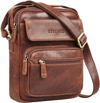 STILORD Amir Petite Sacoche Bandouli&egrave;re Cuir Homme Sacs Port&eacute;s &eacute;paule Tendance Shoulder Bag Crossbody Sac a Main Vintage Besace Loisir Voyage Business Tablett