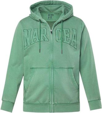 JP1880 Fleecejacke Sweatjacke Kapuze Badges