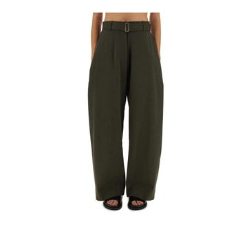 STUDIO NICHOLSON Femme, Pantalons, Vert, Taille: 36 FR Wide Pantalons