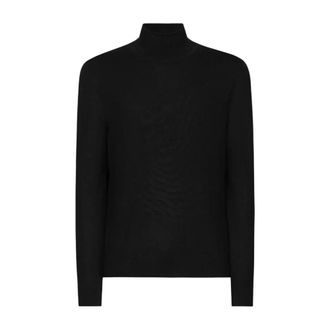 Dolce & Gabbana Schwarzer Pullover mit gerolltem Hals - - Knitwear - Herren - Schwarzk - M