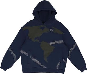 Who Decides War by Ev Bravado Pangia Hoodie - Blau