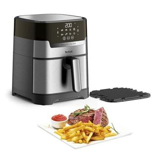 T-fal Easy Fry & Grill Heißluftfritteuse, 2-in-1 Technologie Air Fryer und Grill, Digitales Display, 4,6 Liter für 6 Portionen, 8 Kochprogramme, energiespar