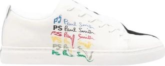 Paul Smith Homme, Chaussures, Blanc, Taille: 40 EU Lee Logo Overprint Baskets