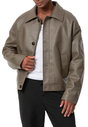 Red Bridge Lederimitatjacke im Oversized-Look - Knopfverschluss, Urban Style