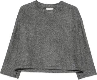 Antonelli Bead-embellished Melange-effect Sweater
