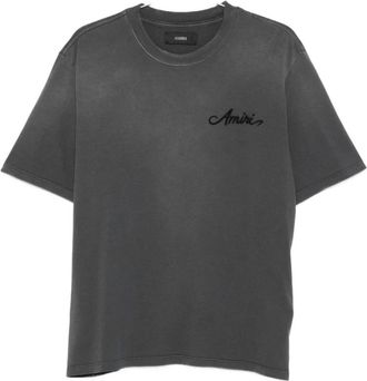 Amiri Homme, Tops, Noir, Taille: M T-shirt noir Amjyte1197