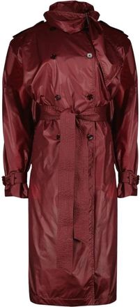 Saint Laurent Lavalli&egrave;re Trenchcoat - - Coats - Damen - Rot - S