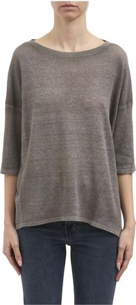 Avant Toi Femme, Pulls, Brun, Taille: 38 FR Maglia Collo a Barchetta Over