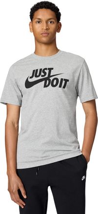 Nike Nike M NSW Tee Just Do It Swoosh T-Shirt, Herren XS grau/schwarz (Dk Grey Heather/Black)