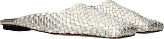 Stella McCartney Woven Leather Slipper - Silver