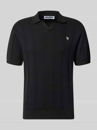 Review Regular Fit Poloshirt mit Logo-Stitching