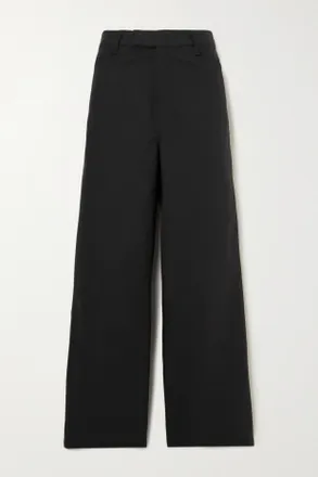 Amiri Pantalon Large En Toile De Coton - Noir