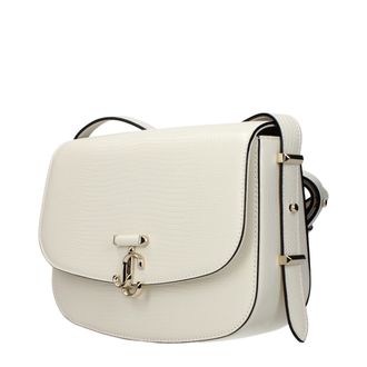 Jimmy Choo London Womens White Leather Crossbody Bag