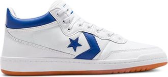 Converse Fastbreak Pro Leather Mid White/Blue Sneakers - Weiß