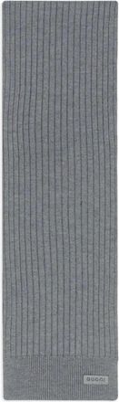 Gucci Gerippter Schal mit Logo - Grau